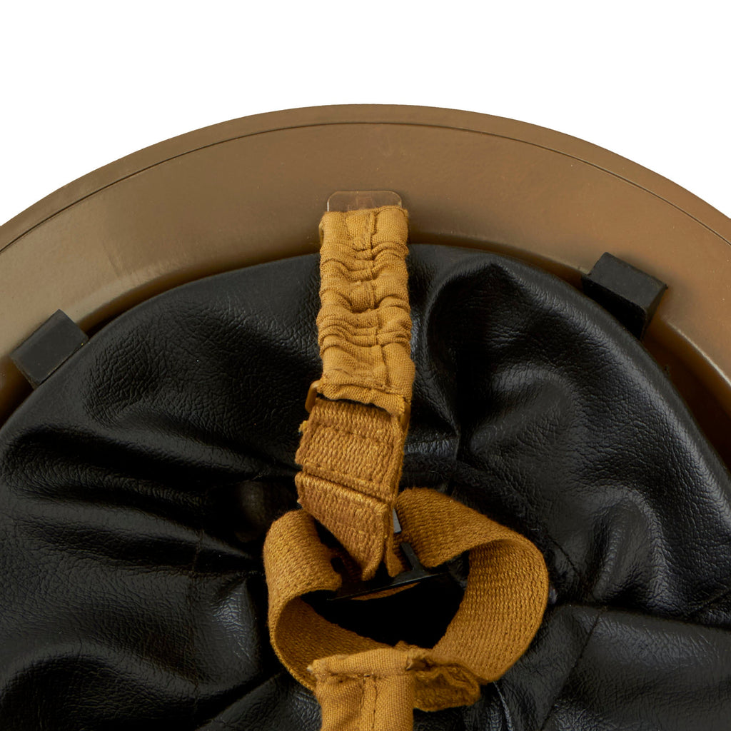 British WWII Mk II Steel Brodie Helmet with Liner and Spring Chinstrap ...