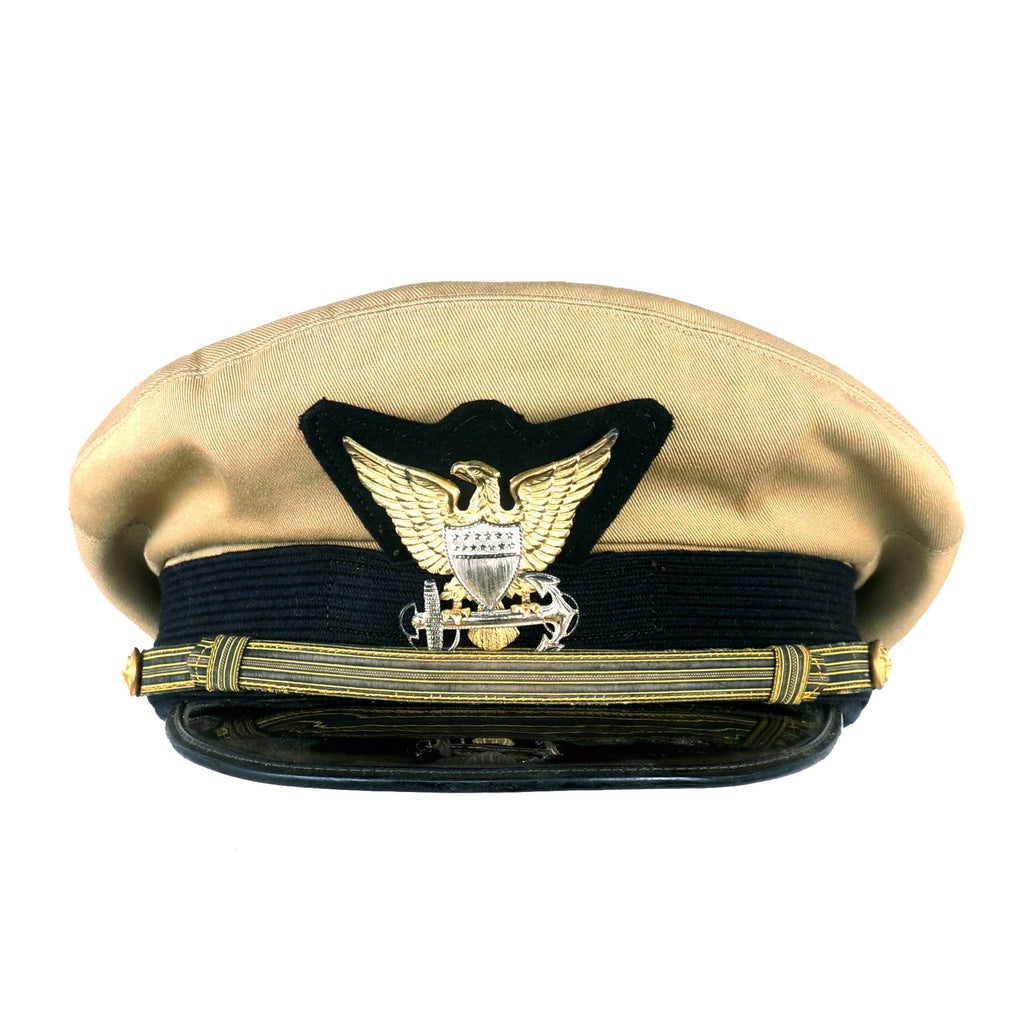 Original U.S. WWII Named Coast Guard Officer Visor Hat - Lieutenant ...