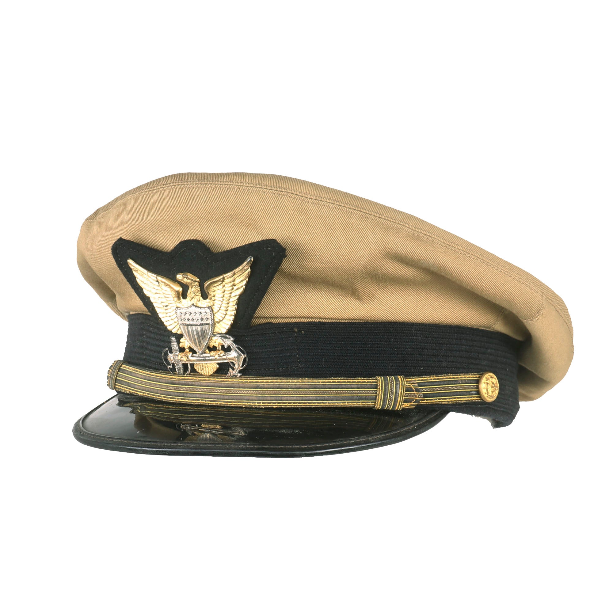 Original U.S. WWII Named Coast Guard Officer Visor Hat - Lieutenant ...