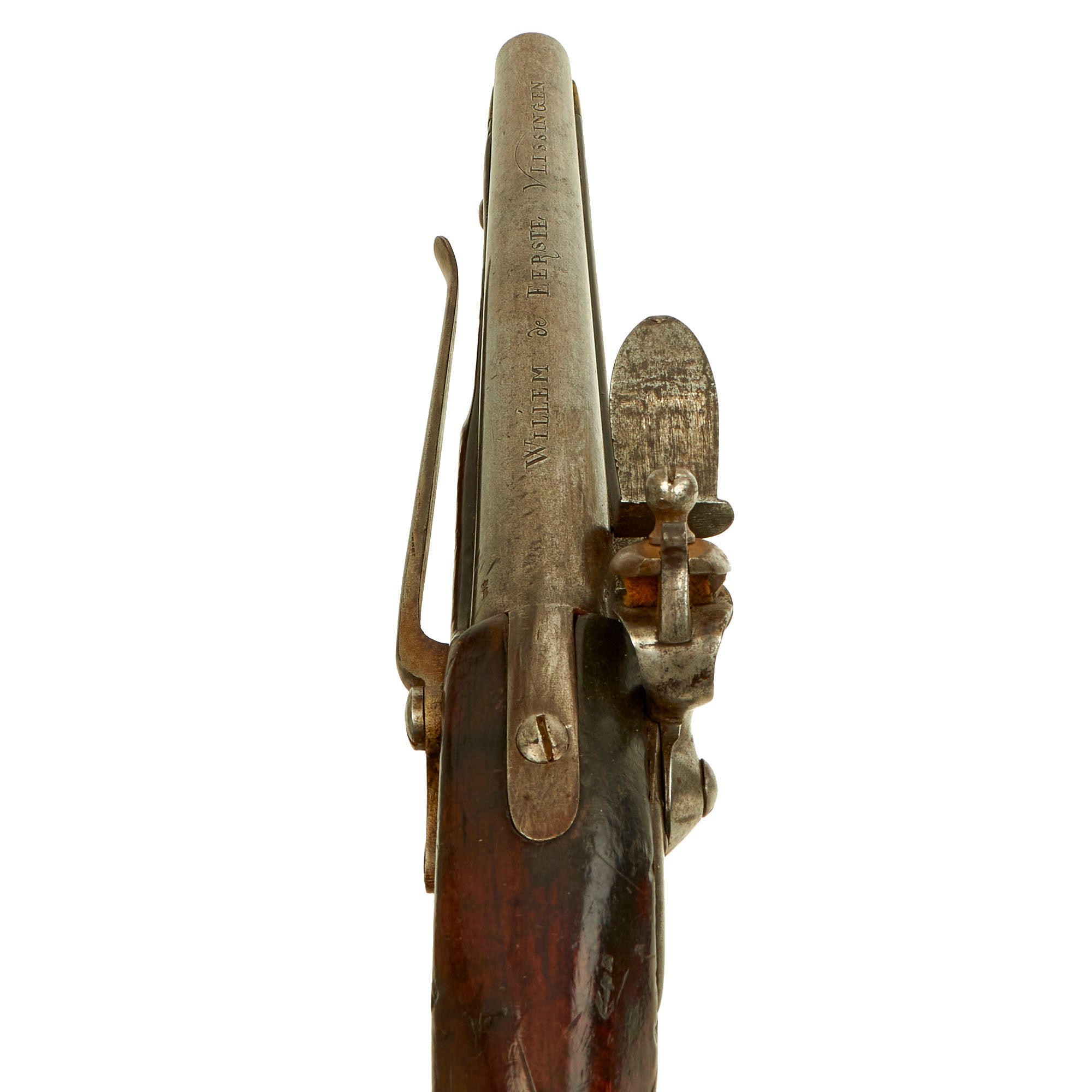 Original Dutch Napoleonic Flintlock Naval Pistol marked to Ship Willem ...