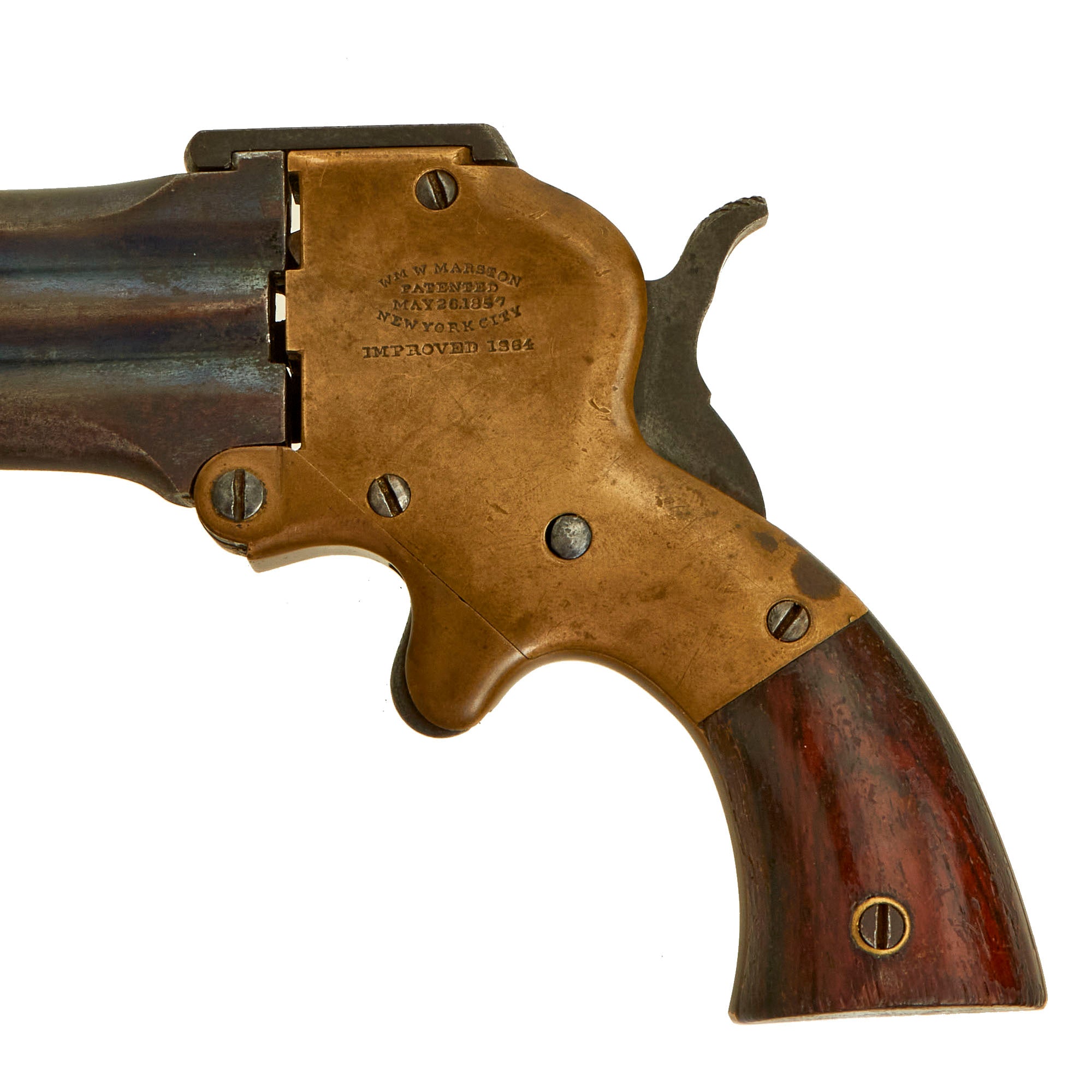 Original U.S. Civil War Marston 3-Barreled Derringer Pistol Serial 259 ...