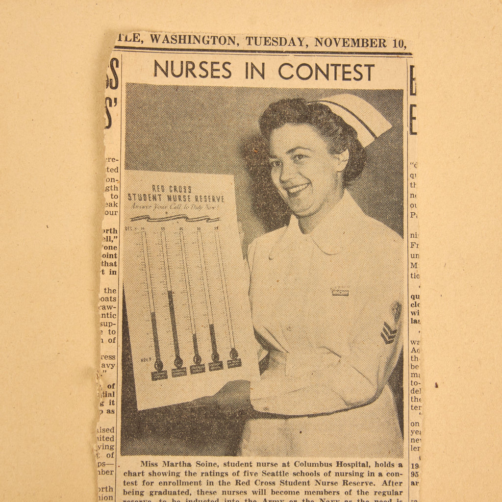 Original U.S. WWII Named Pearl Harbor Nurse Photo Album Scrapbook - 19 ...