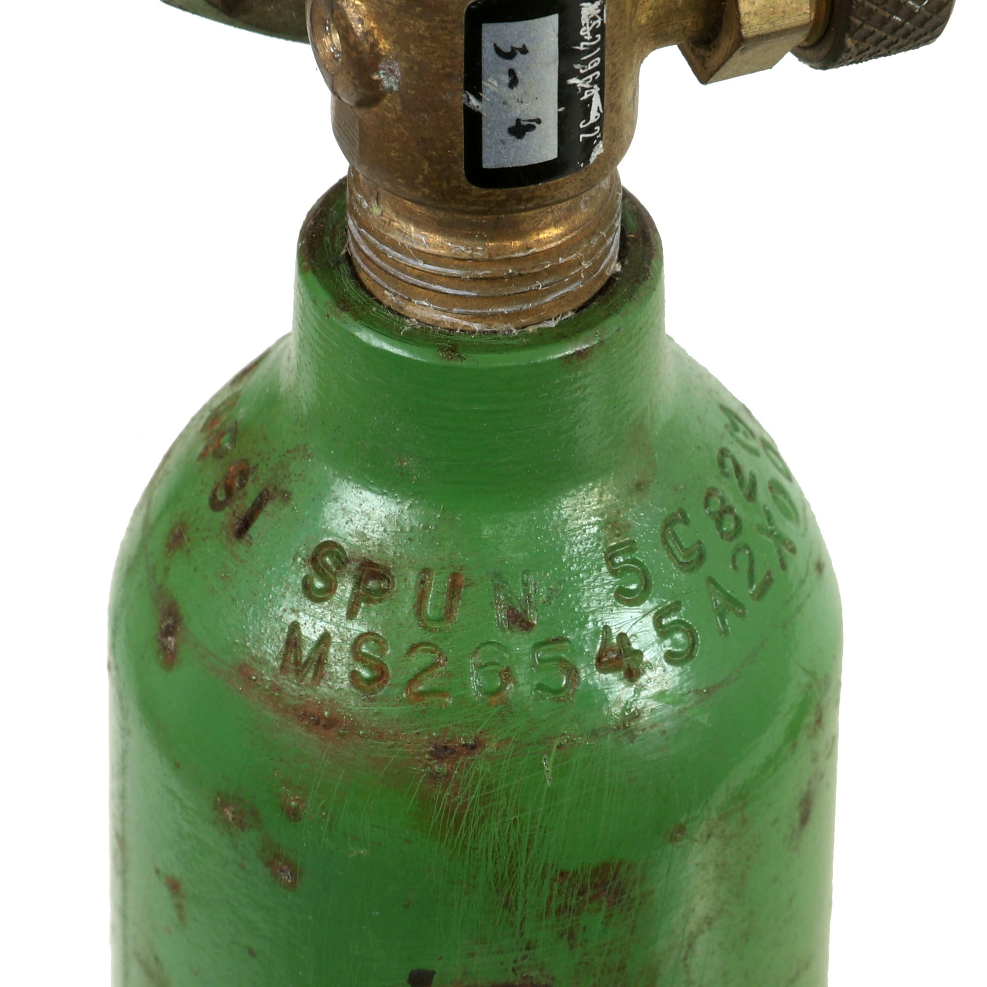 Original U.S. WWII Army Air Forces Bailout Breathing Oxygen Bottle wit ...