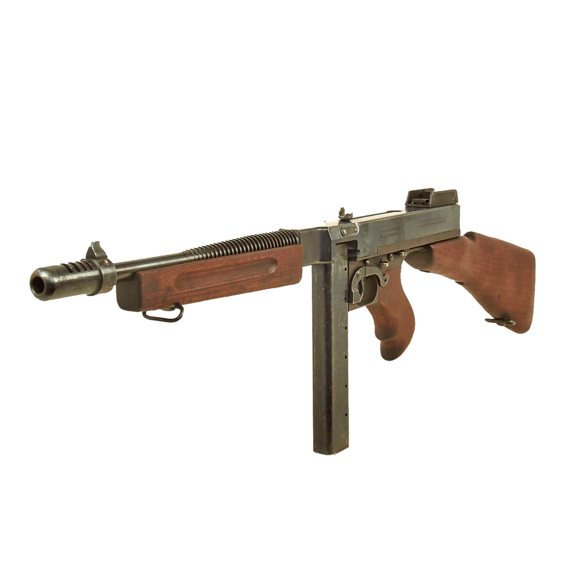 Original U.S. WWII Thompson M1928A1 Display Submachine Gun Serial NO.S ...