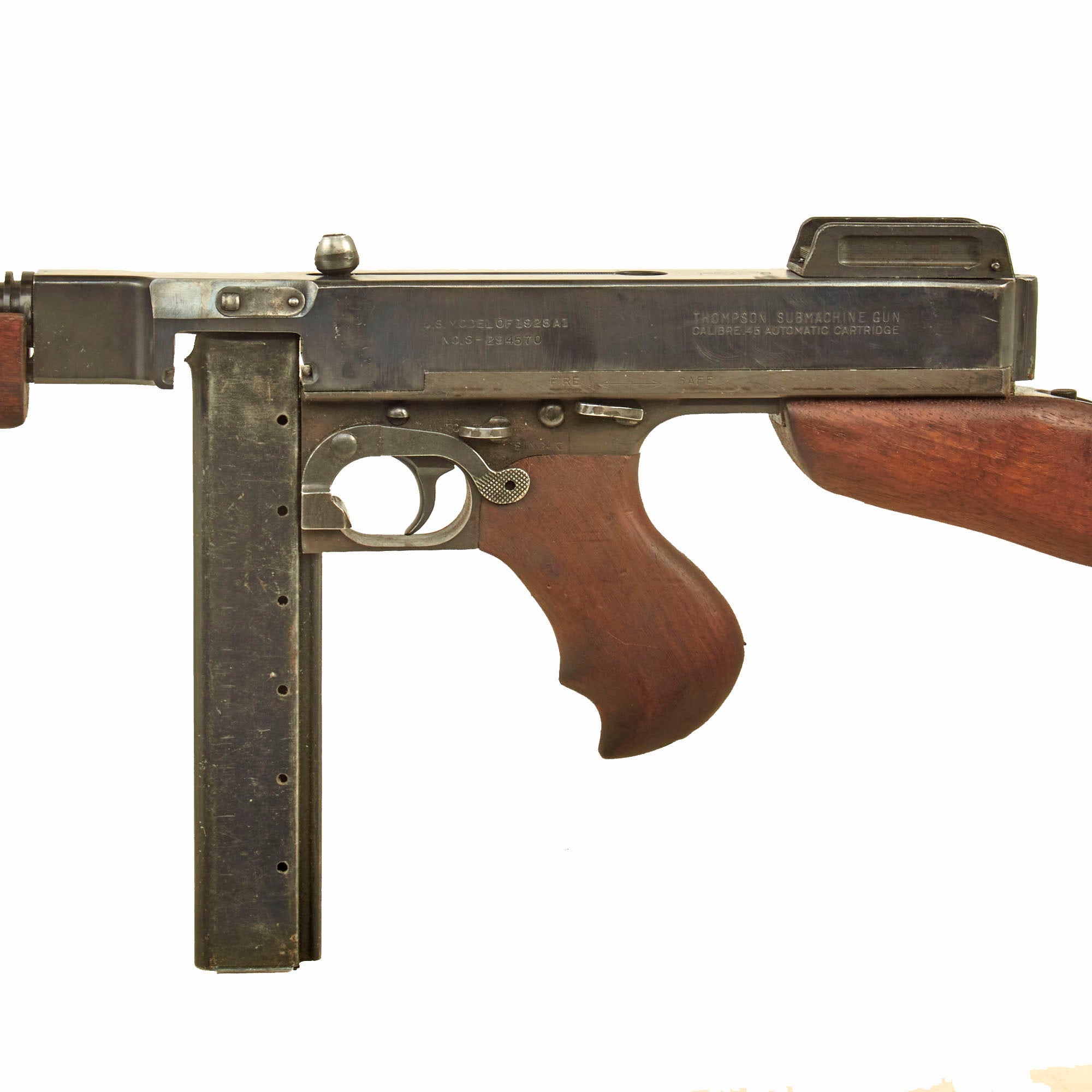 Original U.S. WWII Thompson M1928A1 Display Submachine Gun Serial NO.S ...