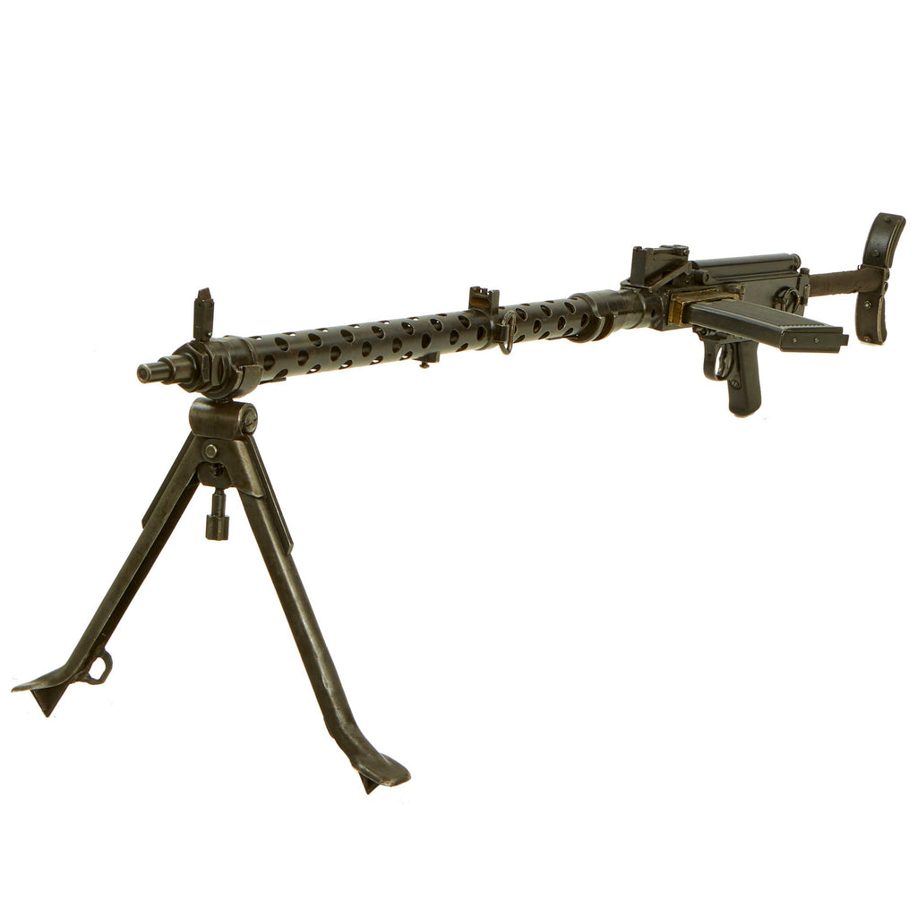 Original German WWII MG 13 Display Light Machine Gun with Rare Brass M ...