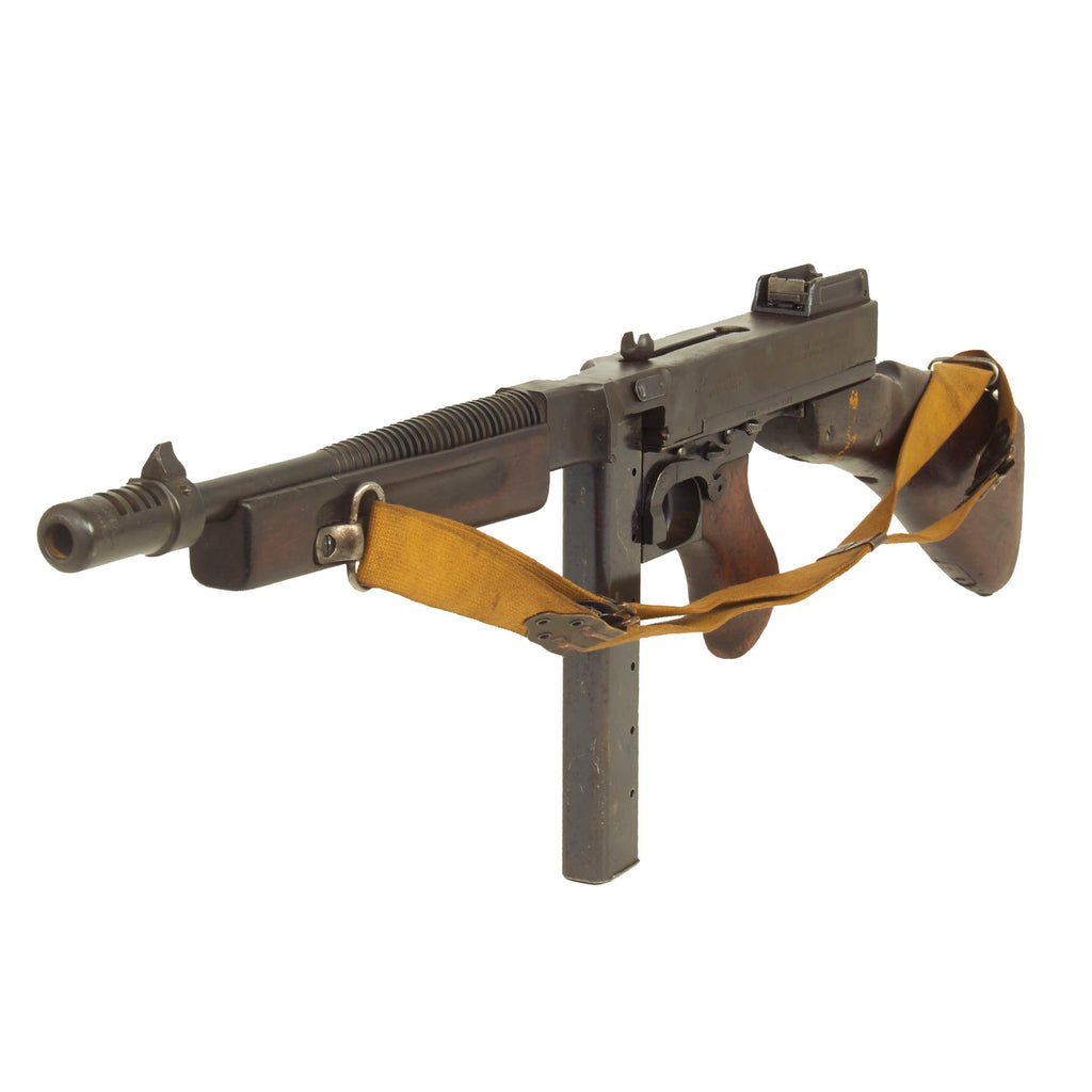 Original U.S. WWII British Issue Thompson M1928A1 Display Submachine G ...
