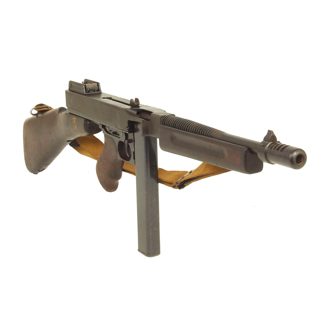 Original U.S. WWII British Issue Thompson M1928A1 Display Submachine G ...