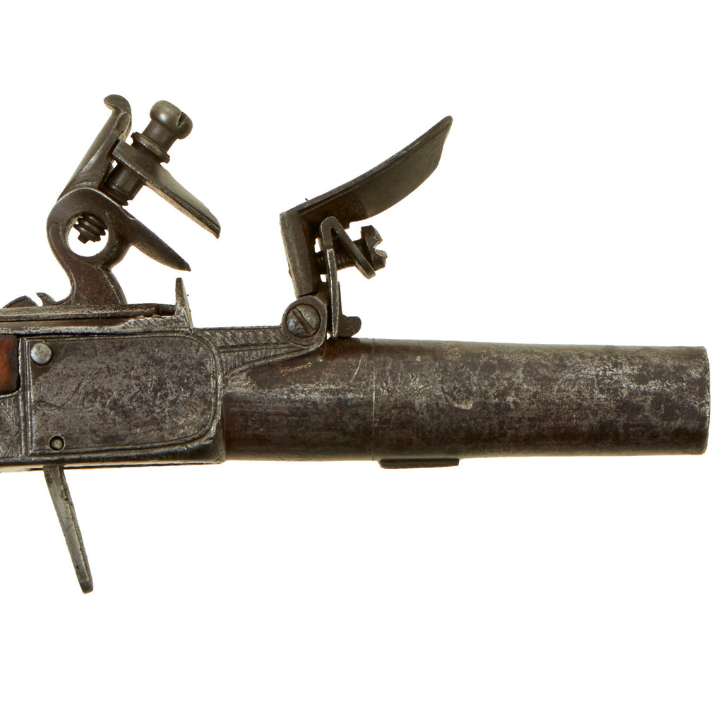 Original British Napoleonic Era Engraved .45 Cal. Flintlock Pocket Pis ...