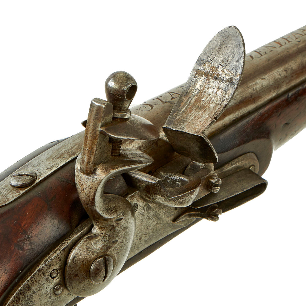 Original Dutch Napoleonic Flintlock Naval Pistol marked to Ship Staate ...