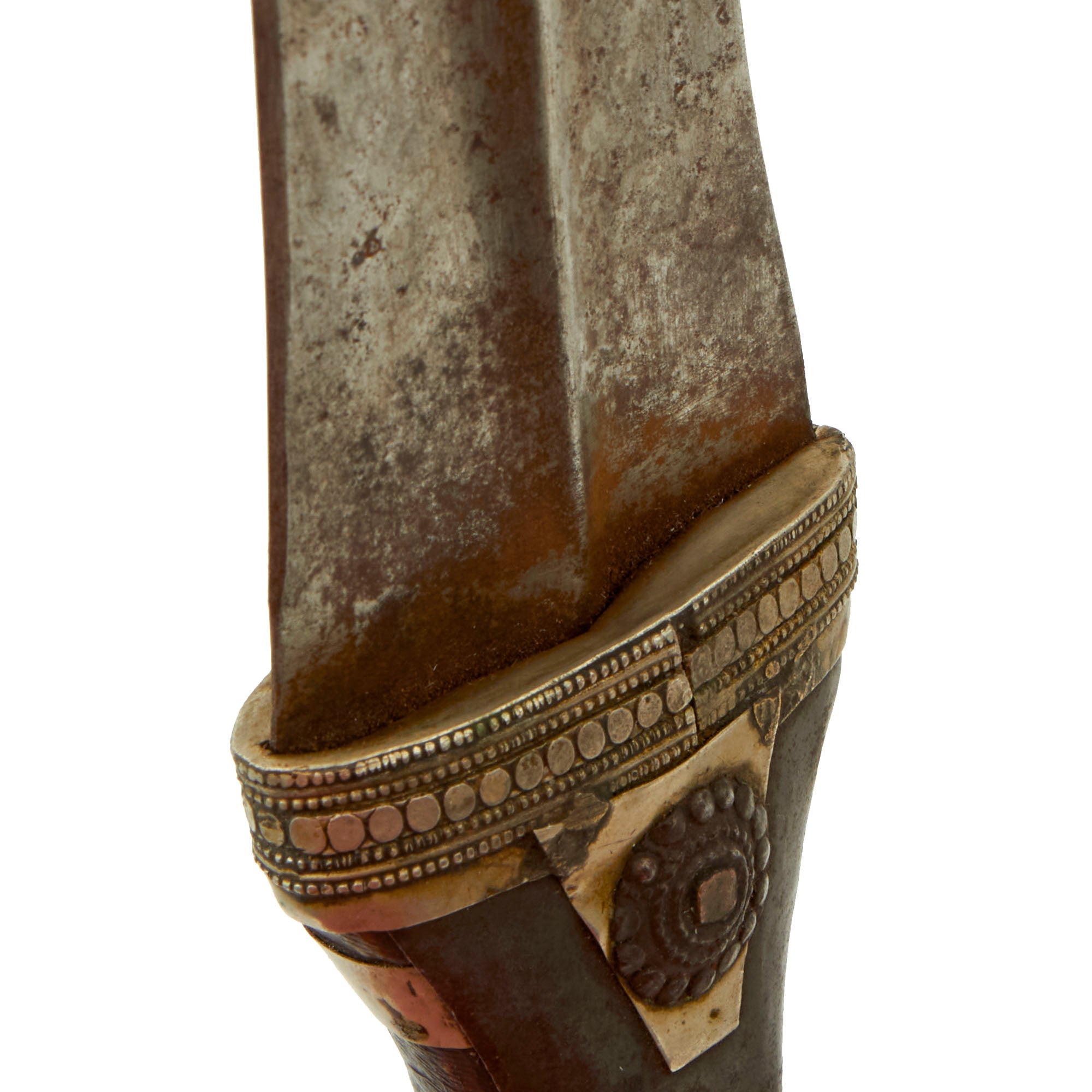 Original 19th Century Arabian Horn Handled Jambiya Dagger with Decorat ...