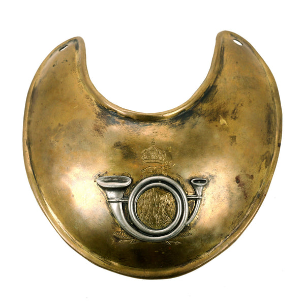 Original French ca.1840s Light Infantry Officer’s Brass Gorget with Ha ...