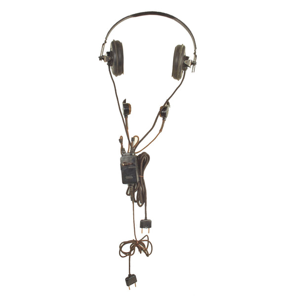 Original German WWII Panzer Armored Vehicle Model B Headset with Throa ...