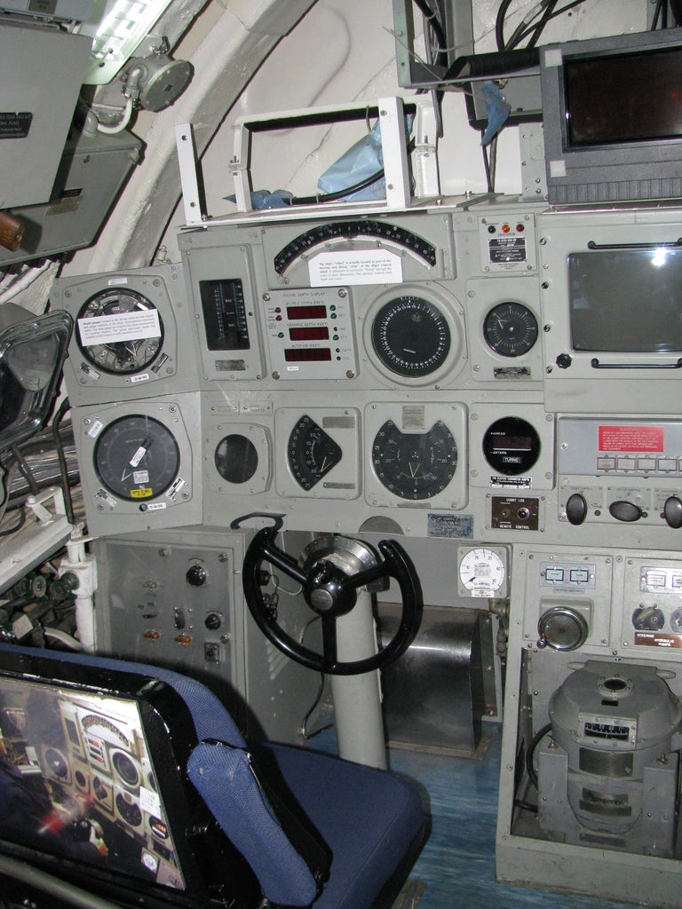 Original Cold War U.S. Navy Submarine Helm Steering Control Attributed ...