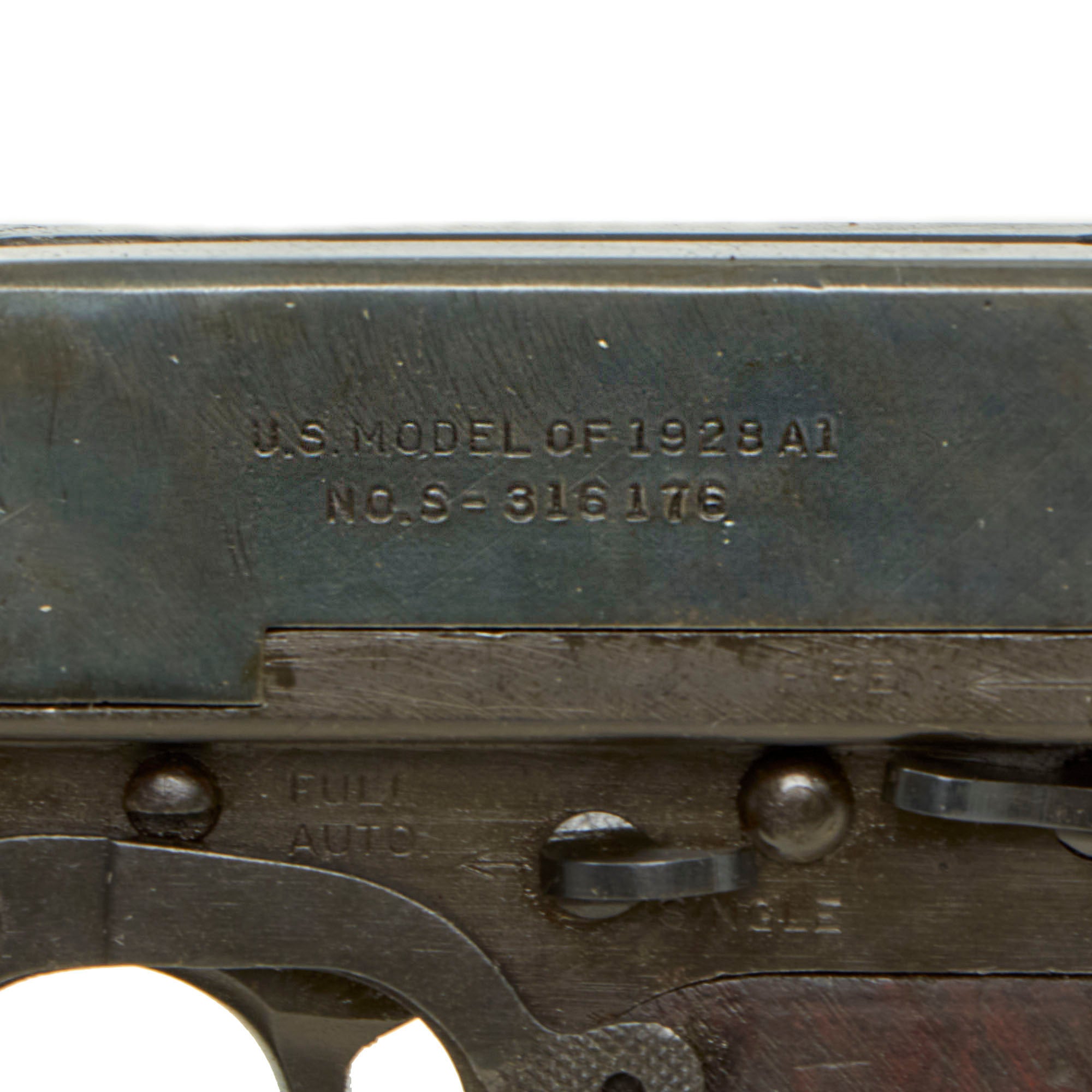 Original U.S. WWII Thompson M1928A1 Display Submachine Gun Serial NO.S ...