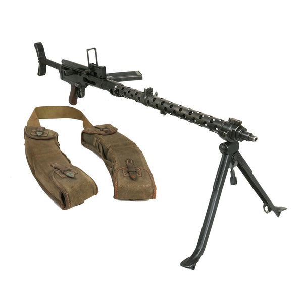 Original German WWII MG 13 Display Light Machine Gun with Rare Brass M ...