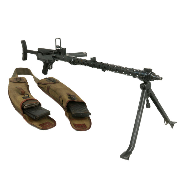 Original German WWII MG 13 Display Light Machine Gun with Rare Brass M ...