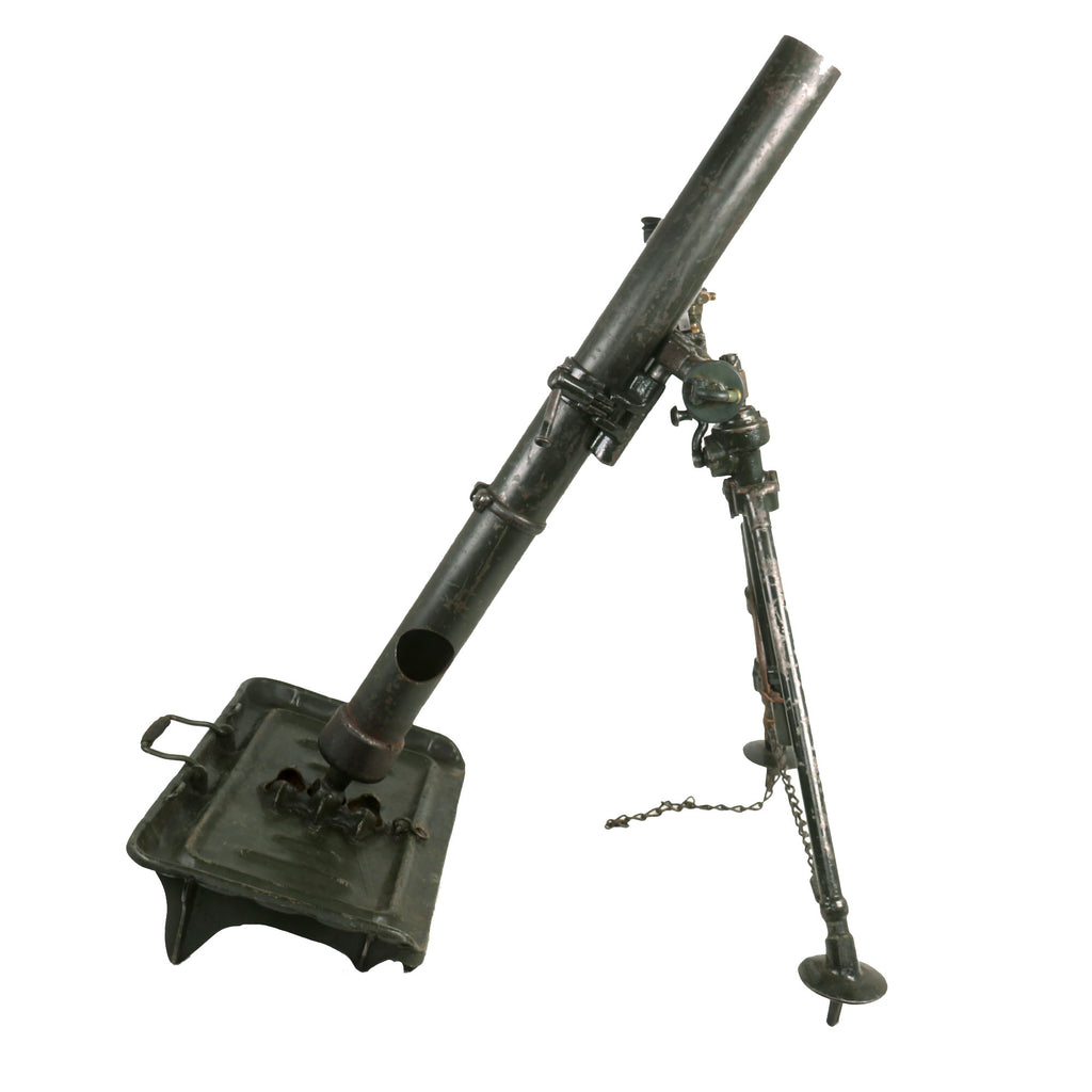 Original U.S. WWII 1945 Dated 81mm Display M1 Mortar System with Bipod ...