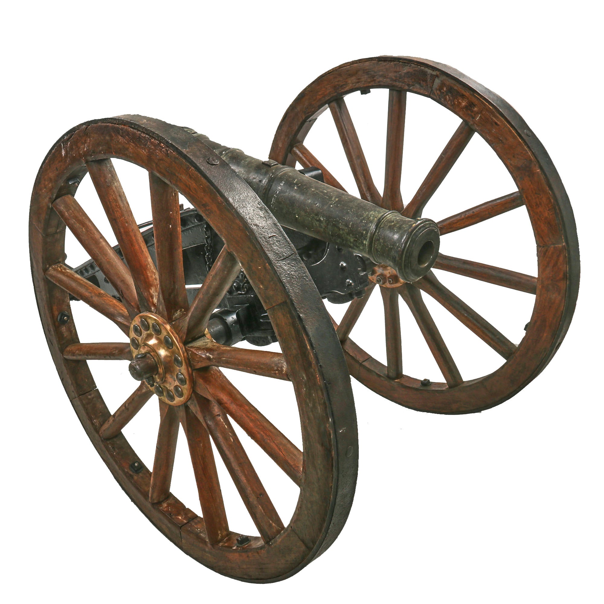 Original British Early 19th Century Bronze 1-Pounder Falconet Cannon w ...