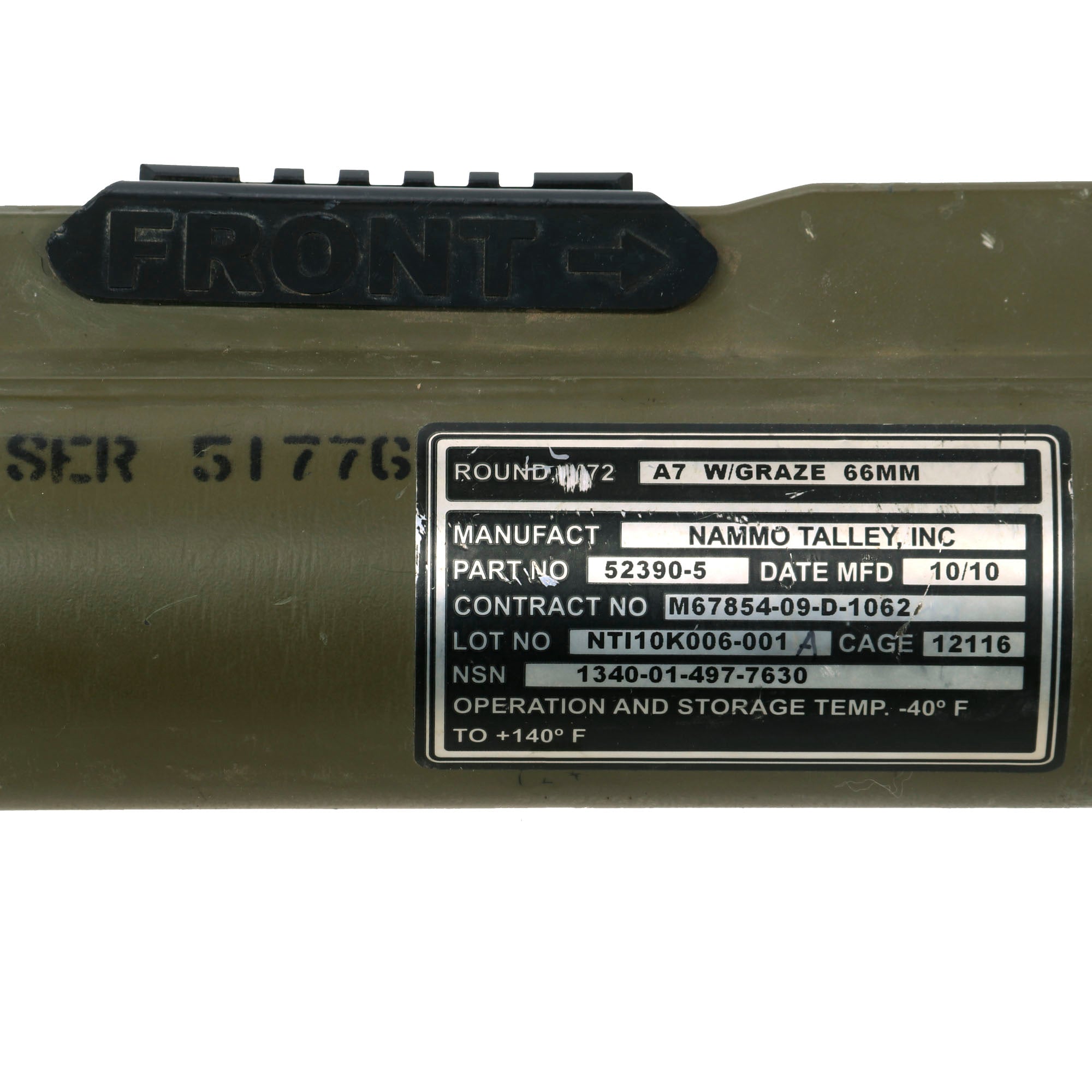 Original U.S. Global War on Terror INERT M72A7 Light Anti-Tank Weapon ...