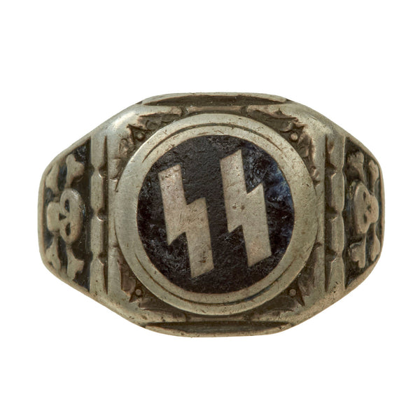 Original German WWII SS Private Purchase Double Sig Rune Ring - Schutz ...