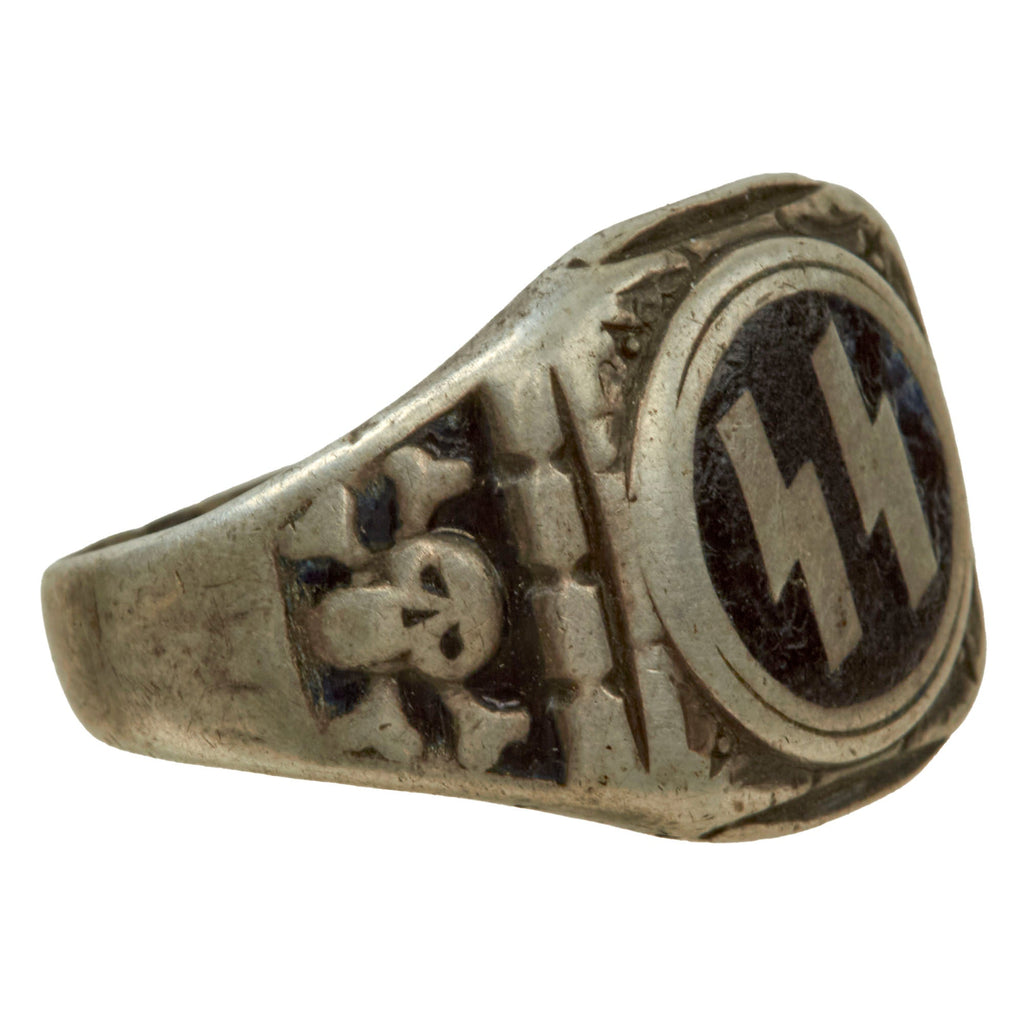 Original German WWII SS Private Purchase Double Sig Rune Ring - Schutz ...