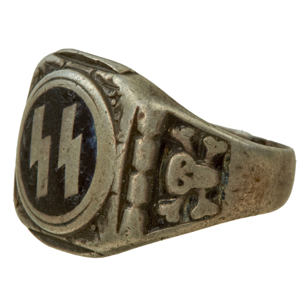 Original German WWII SS Private Purchase Double Sig Rune Ring - Schutz ...