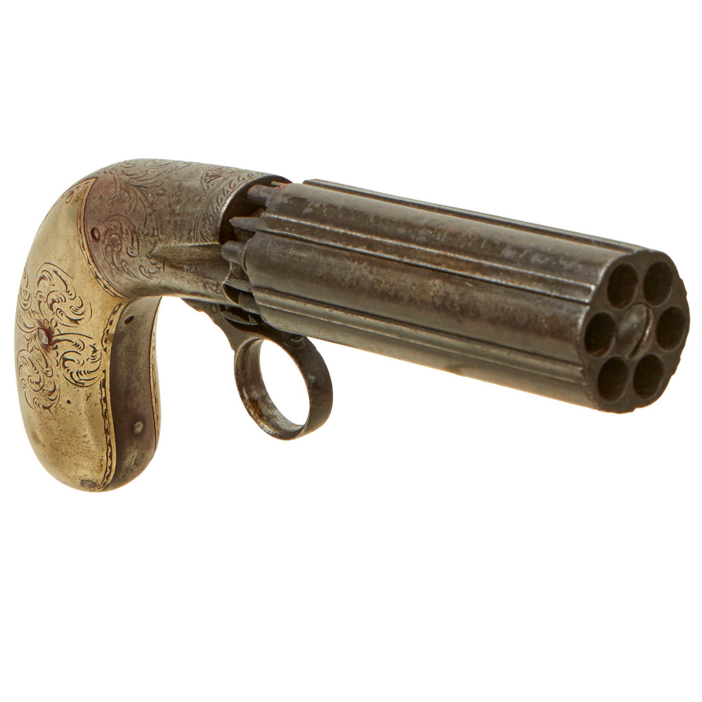 Original 19th Century European J.R. Cooper Style Underhammer Pepperbox ...