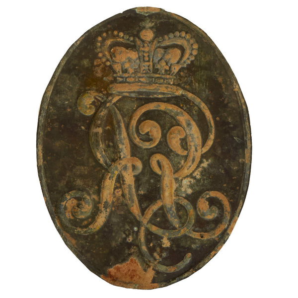 Original British Napoleonic Stovepipe Shako Cap Plate Found on Island ...