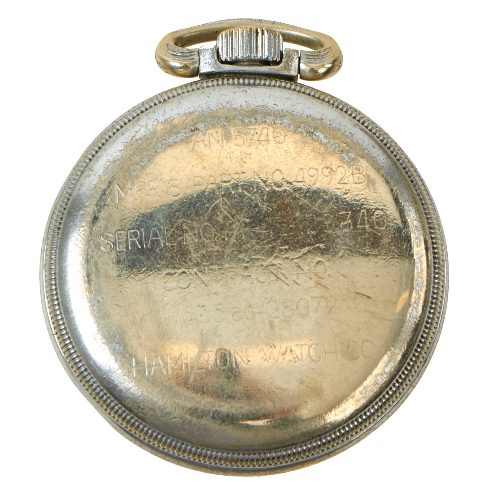 Original WWII USAAF 1942 Hamilton AN5740 G.C.T Navigator Pocket Watch ...