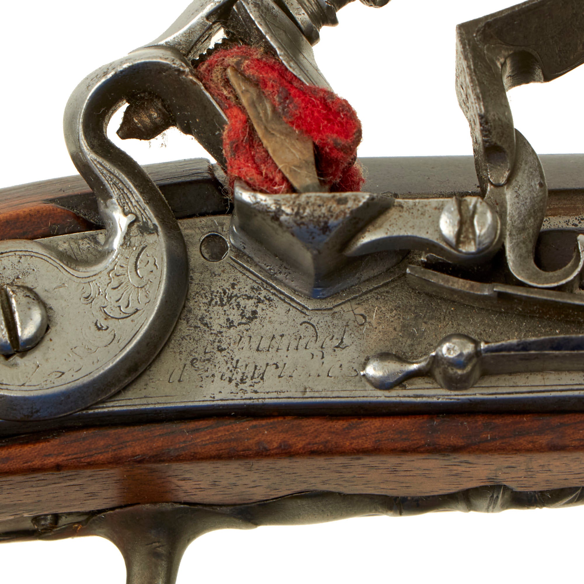 Original French Late 18th Century Flintlock Pistol with Faded Maker Ma ...
