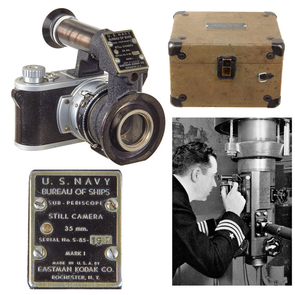 Original U.S. WWII Navy Mark I Submarine Periscope 35mm Still Camera b ...