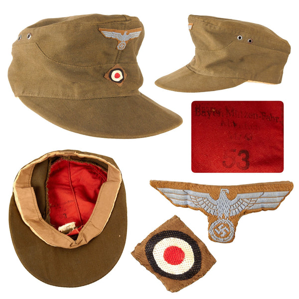 Original German WWII Deutsches Afrika Korps DAK M43 Field Cap by Bayer ...
