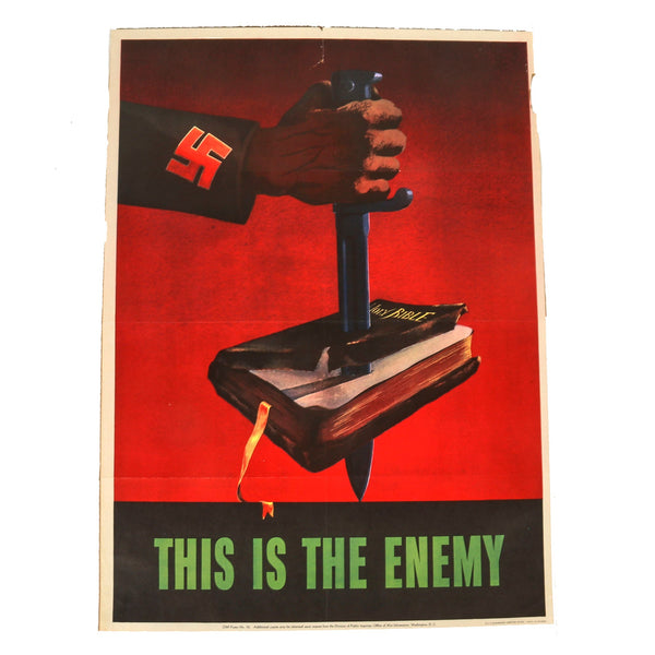 Original U.S. WWII Anti-Axis Propaganda Poster - This is the Enemy - 2 ...
