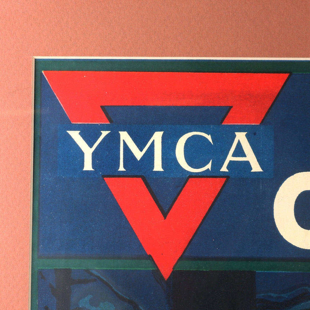 Original U.S. WWI Framed 1918 “His Home Over There” YMCA YWCA Poster b – International Military ...