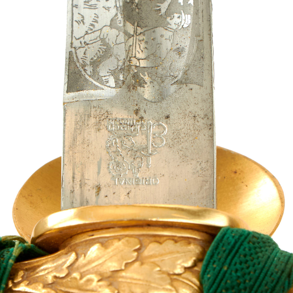 Original German WWII Hirschfänger Stag Handle Forestry Dress Dagger by ...