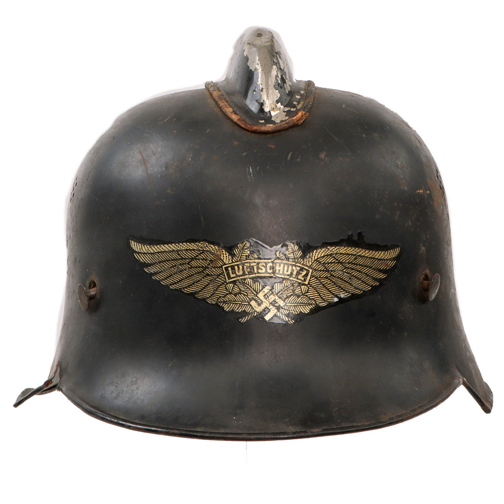 Original German WWII M34 Square Dip Fire Luftschutz Protection Police ...