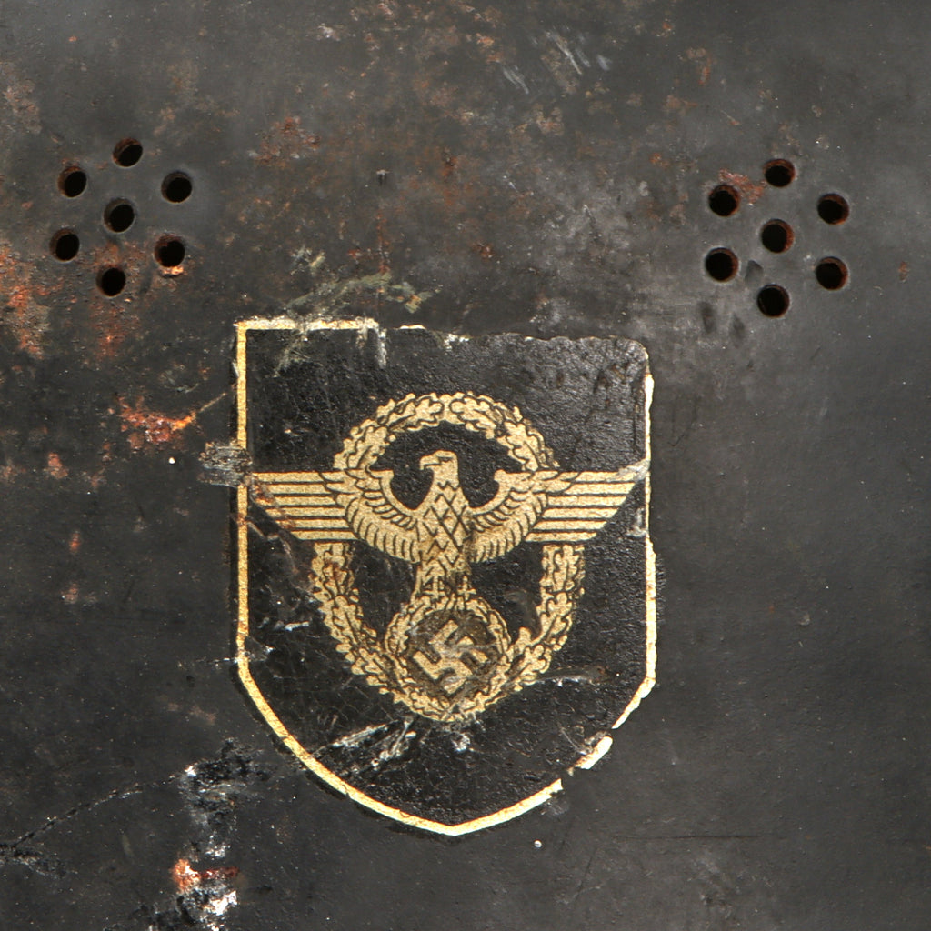 Original German WWII M34 Square Dip Fire Luftschutz Protection Police ...