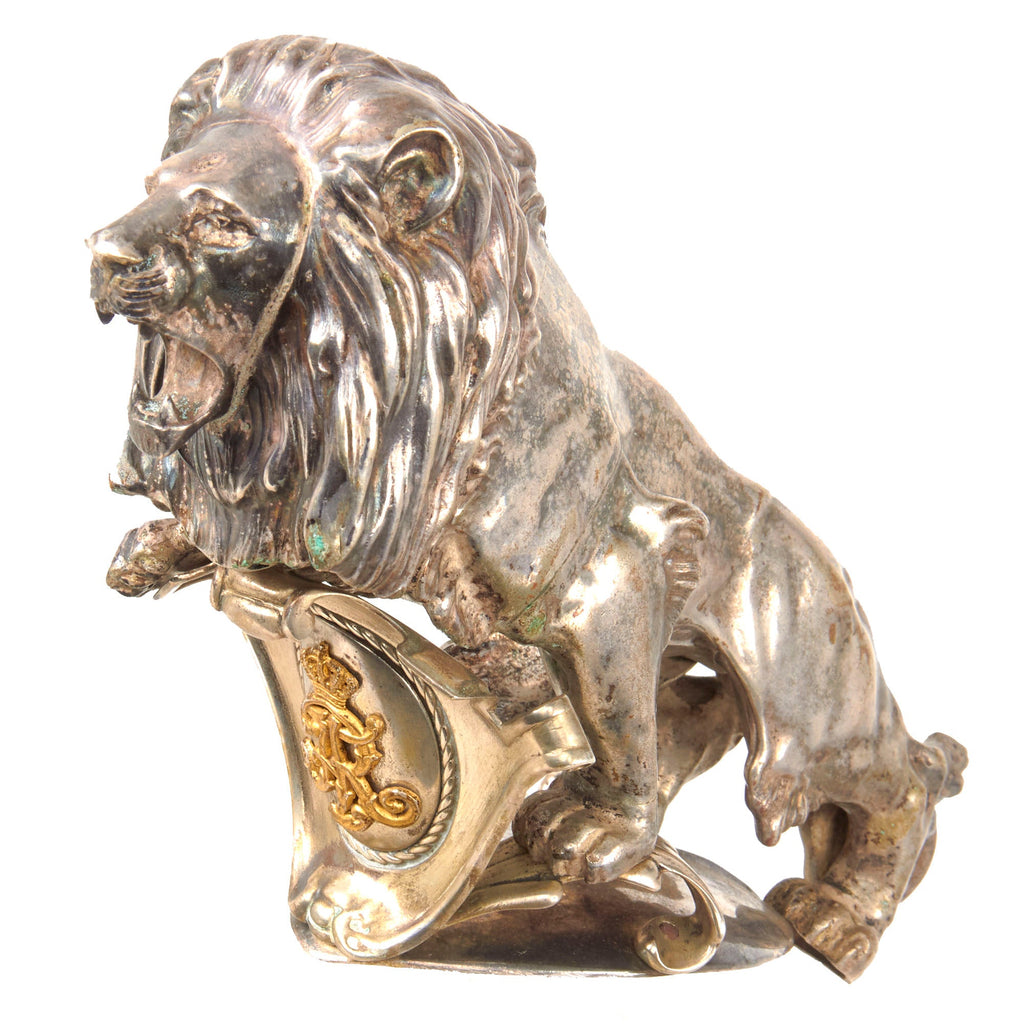 Original Imperial German WWI Saxon Garde Reiter Lion Crest for Officer ...