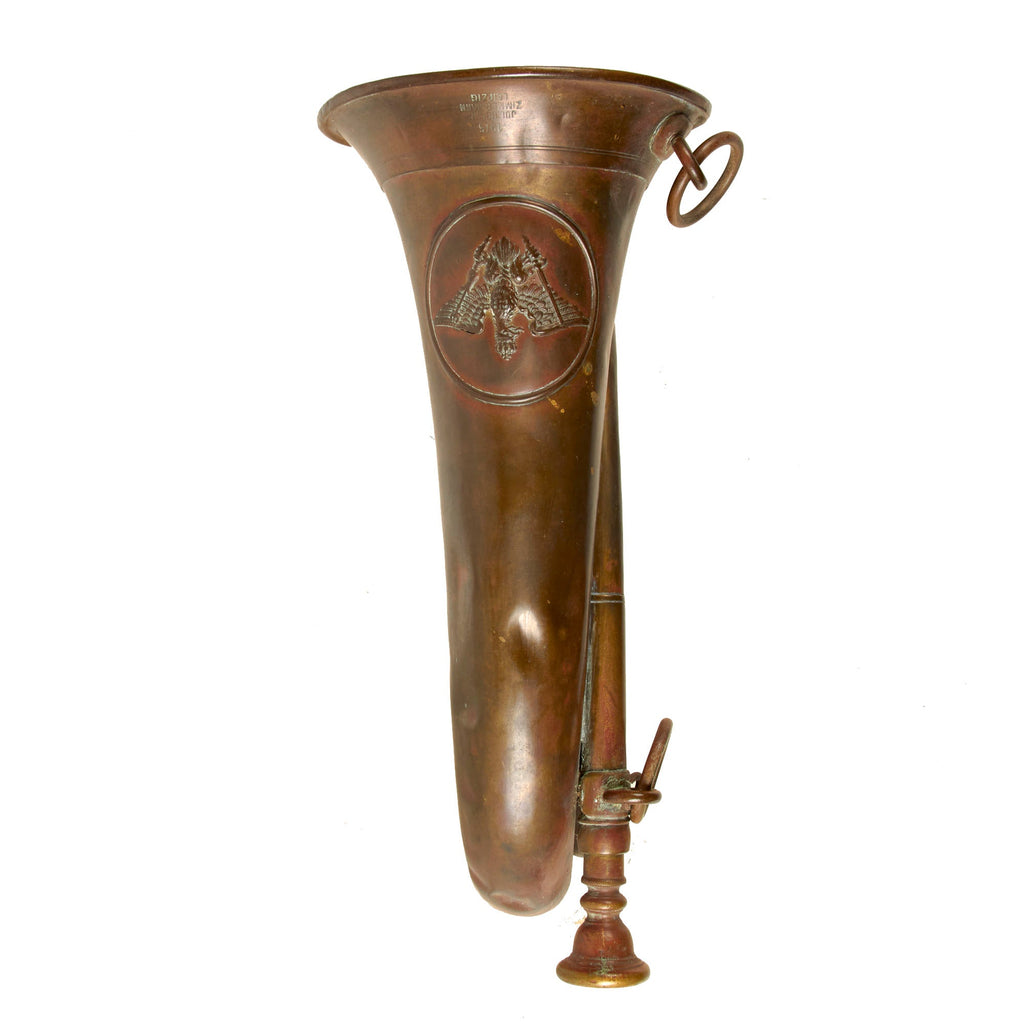 Original Imperial German WWI Military Bugle Bearing Prussian Crest by ...