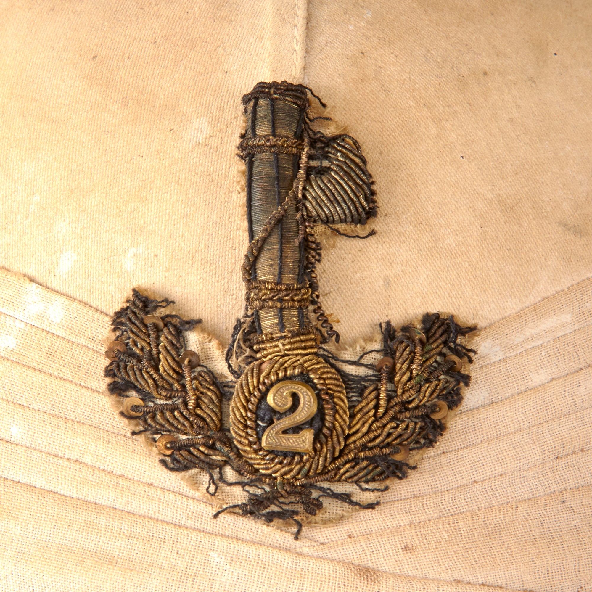 Original Italian Pre-WWII Libyan Police Pith Helmet with Bullion Badge ...