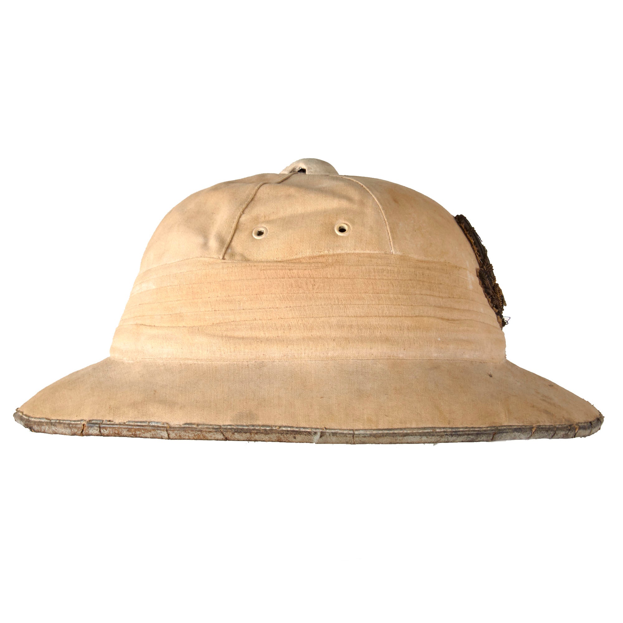 Original Italian Pre-WWII Libyan Police Pith Helmet with Bullion Badge ...