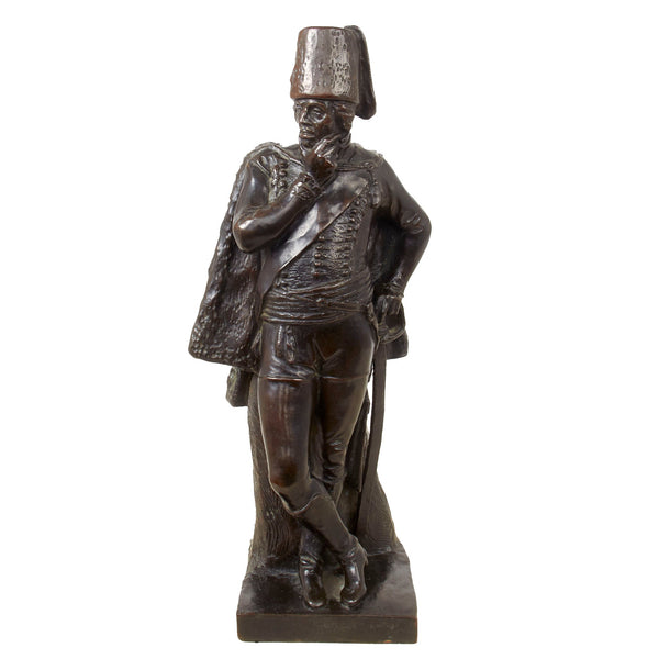 Original German WWI Era Large Hussar Soldier Bronze Statue by Hermann ...