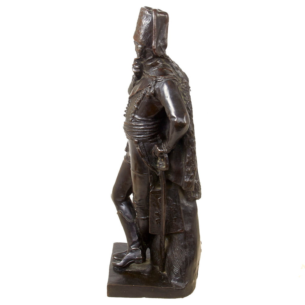 Original German WWI Era Large Hussar Soldier Bronze Statue by Hermann ...