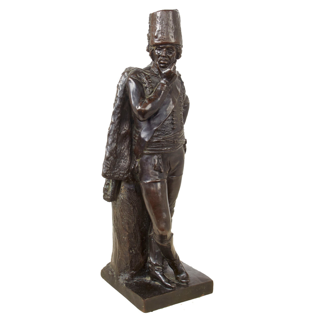 Original German WWI Era Large Hussar Soldier Bronze Statue by Hermann ...