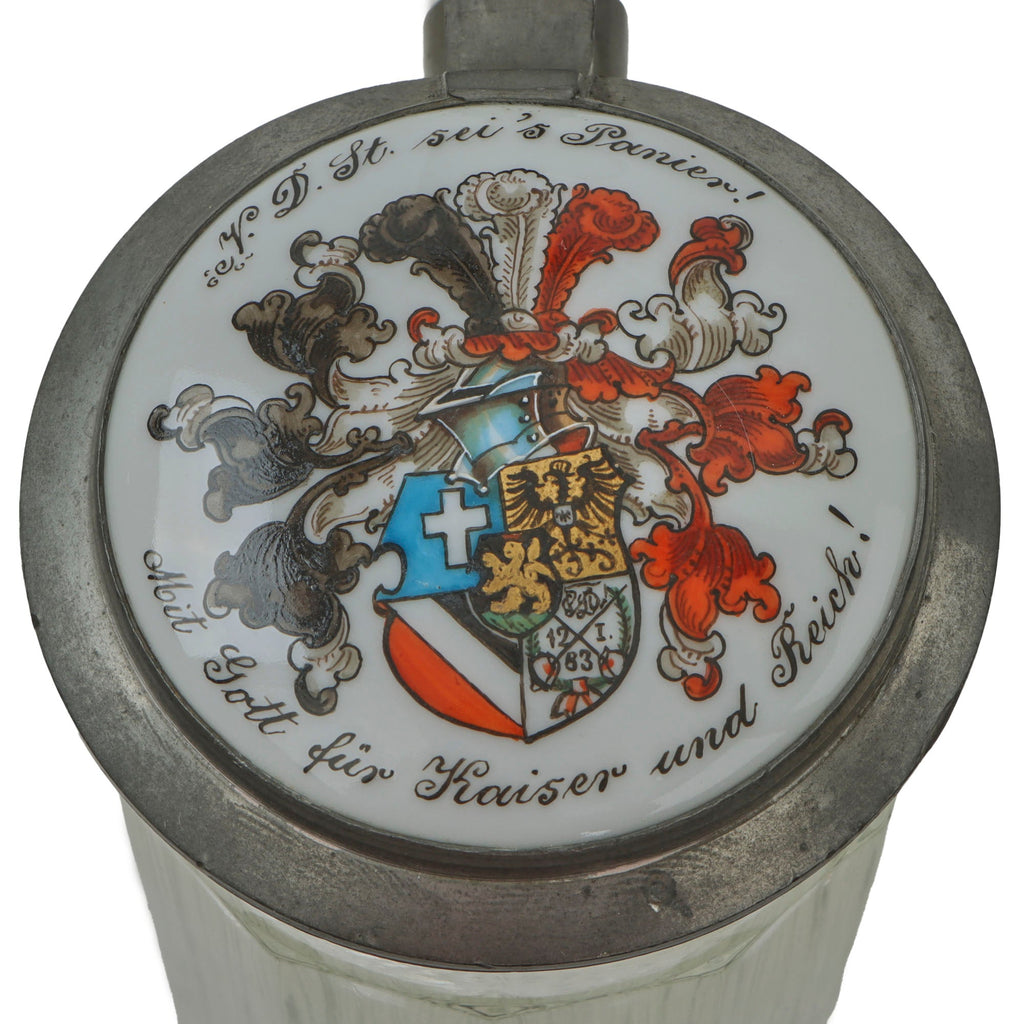 Original Imperial German Pre-WWI Foundation Day Glass Stein with Hand ...