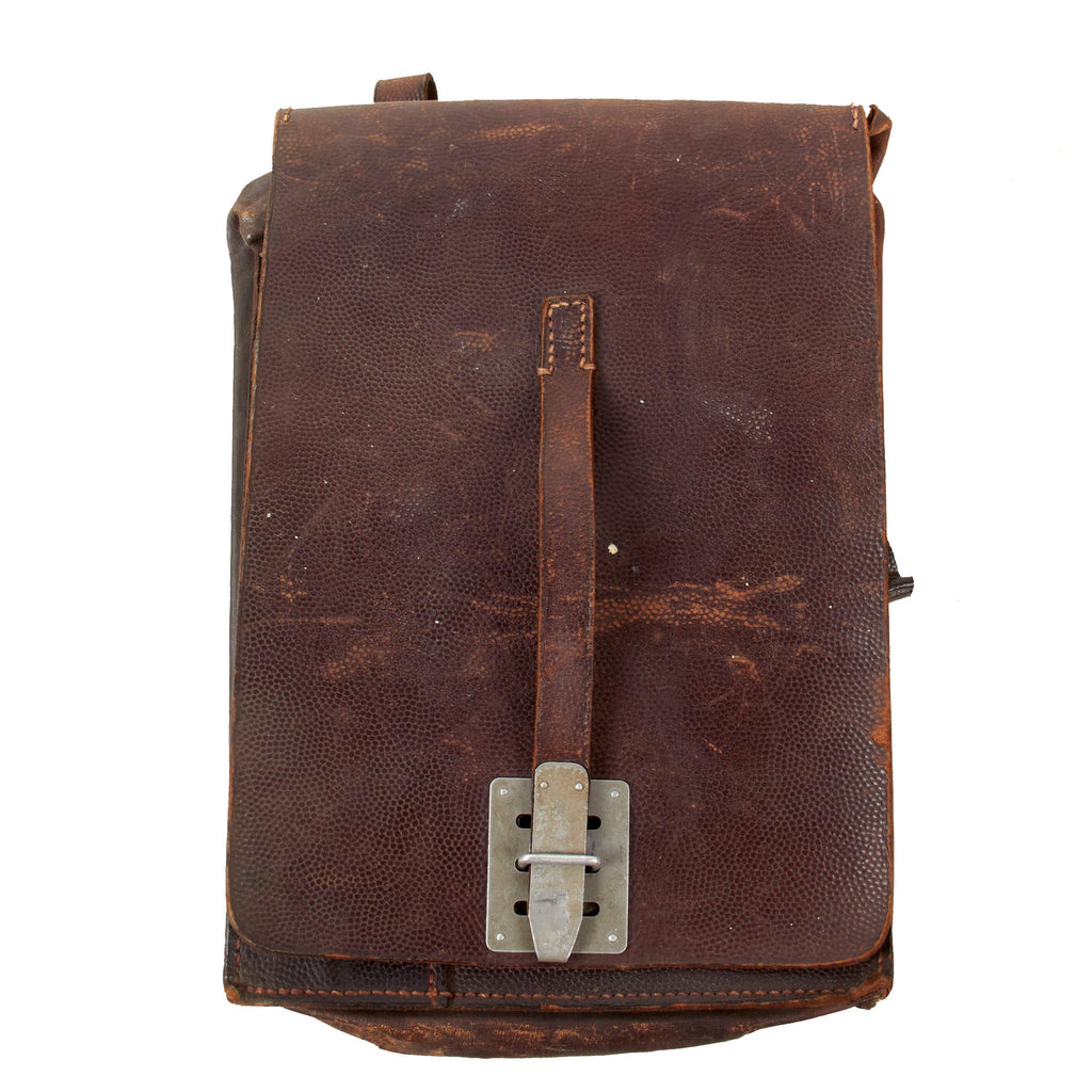 Original German WWII Officer M35 Brown Leather Dispatch Map Case with ...