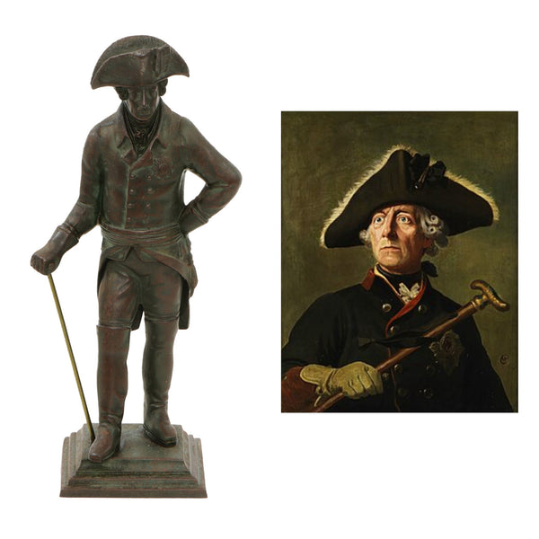 Original German Pre-WWII Era Bronze Frederick the Great Statue - Missi ...