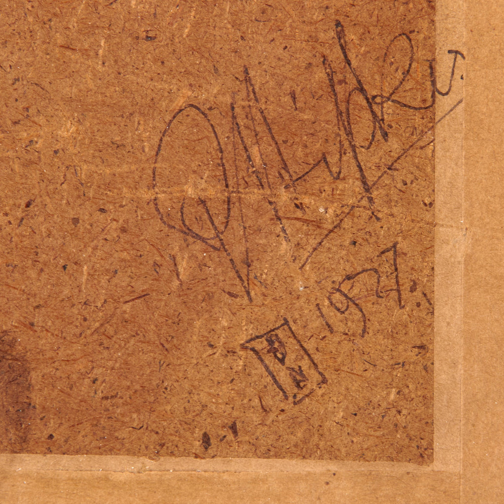 Original German Post-WWI Painting of Macabre Trench Scene with British ...