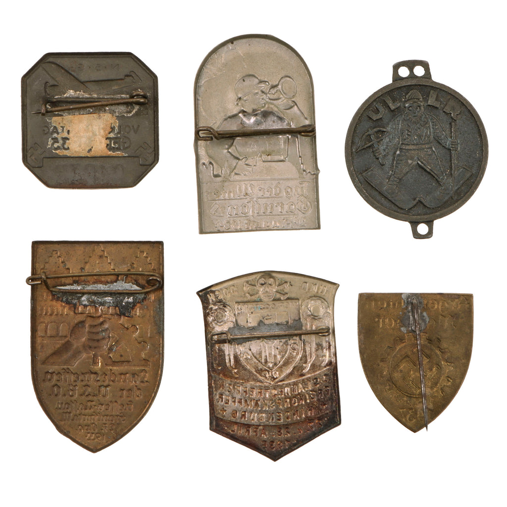 Original German WWII Era Medal and Tinnie Event Pins and Collectible P ...